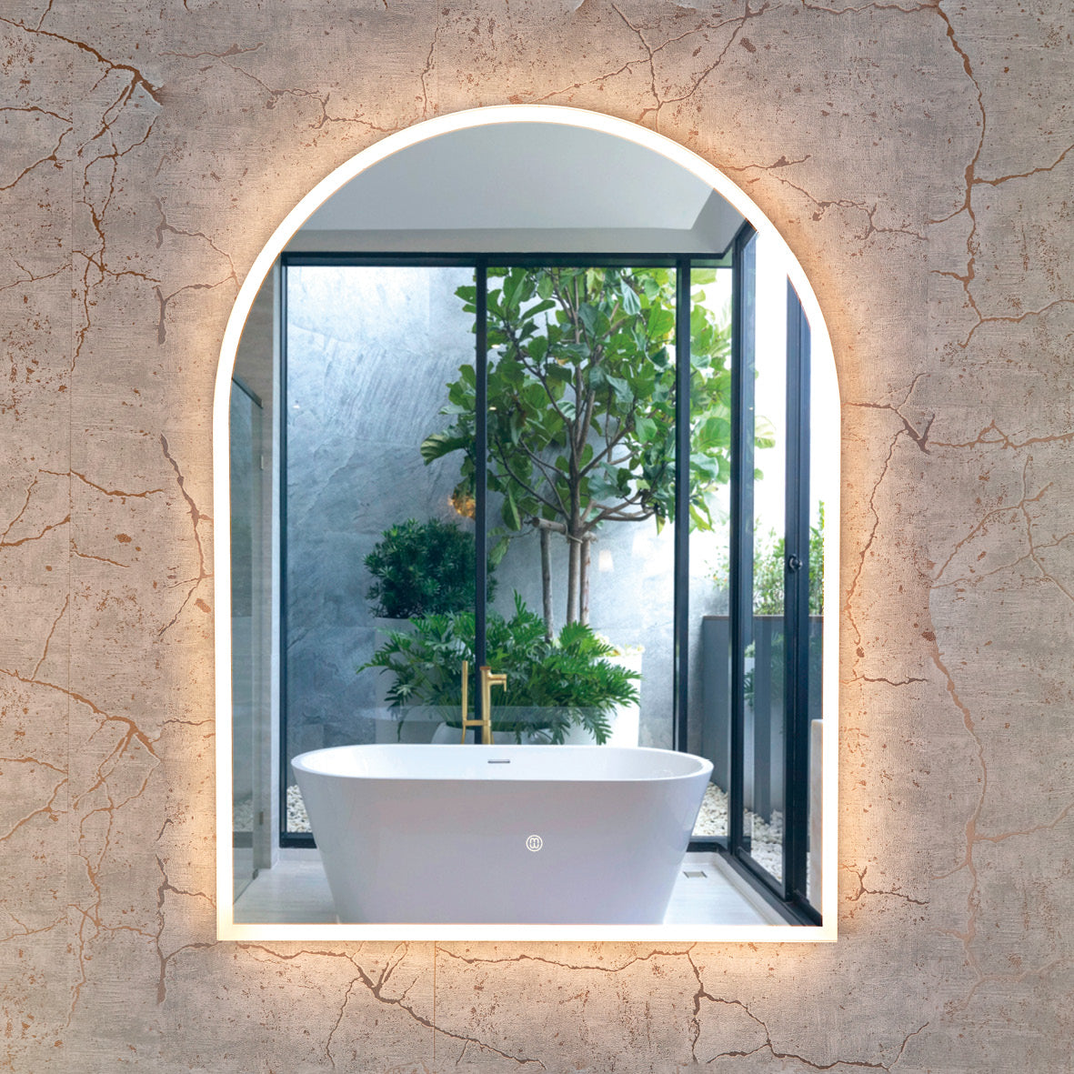 HALO 6080 Arched LED Mirror – Mallow